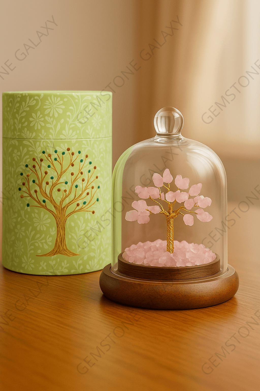 Rose Quartz Dome Tree – Gemstone Galaxy