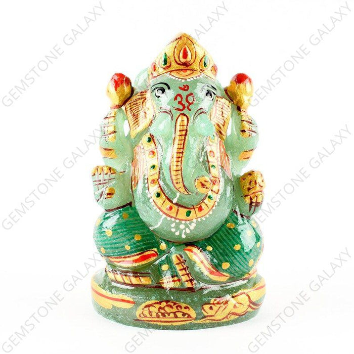 Lord Ganesha - Green Aventurine – Gemstone Galaxy